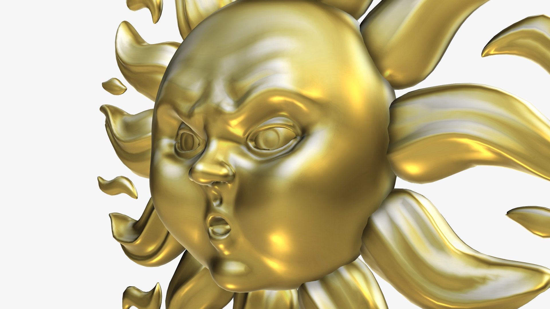 Free Sun Face 3d Model