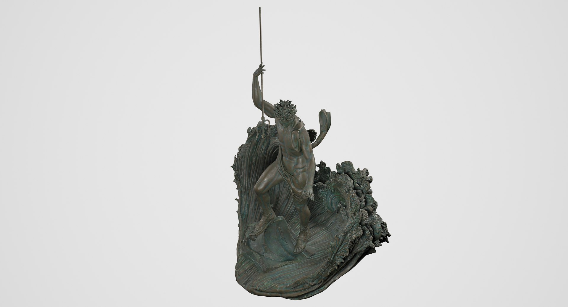 3d poseidon sculpture