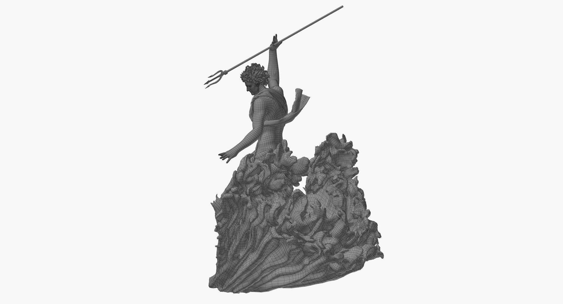 3d poseidon sculpture