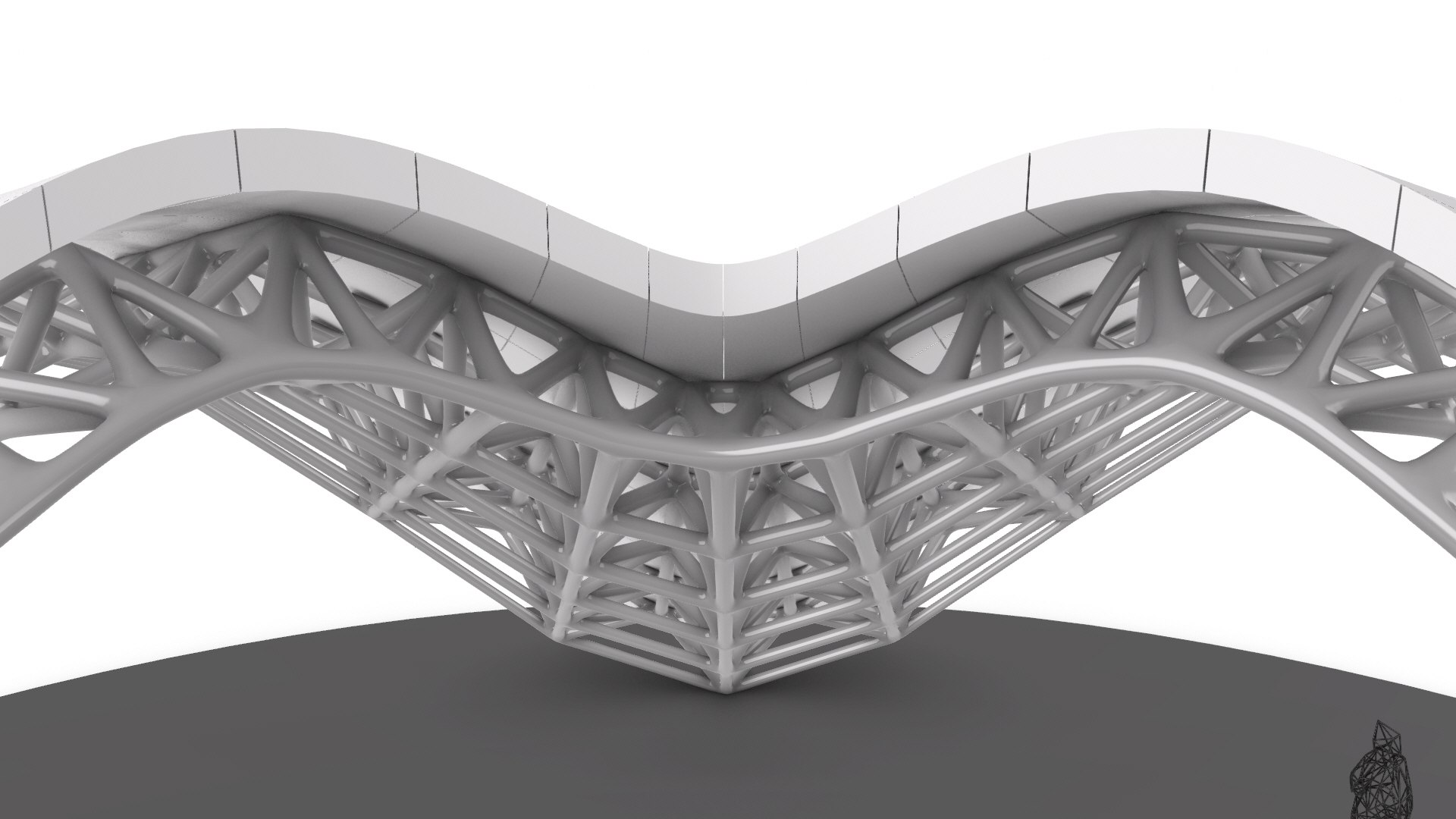 Circular Wavy Truss Pavilion 3D - TurboSquid 2172201