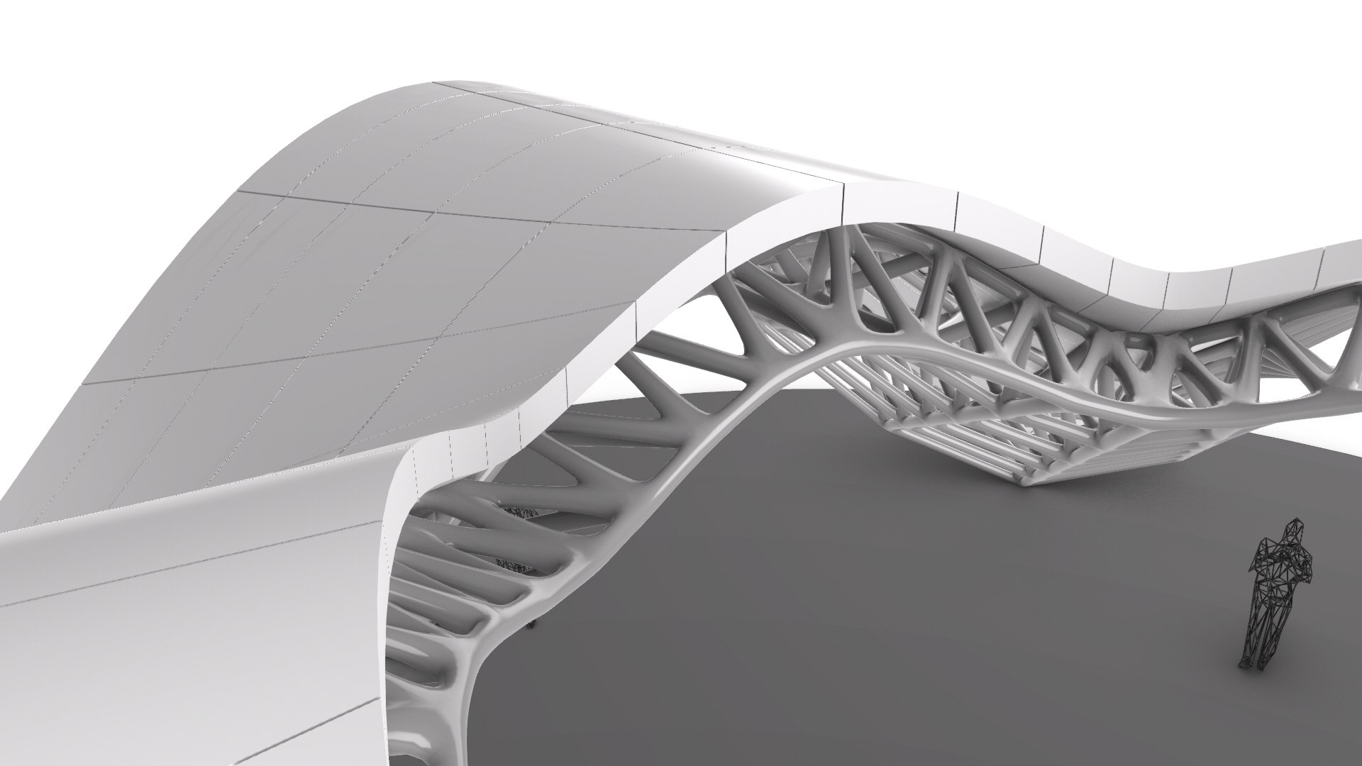 Circular Wavy Truss Pavilion 3D - TurboSquid 2172201