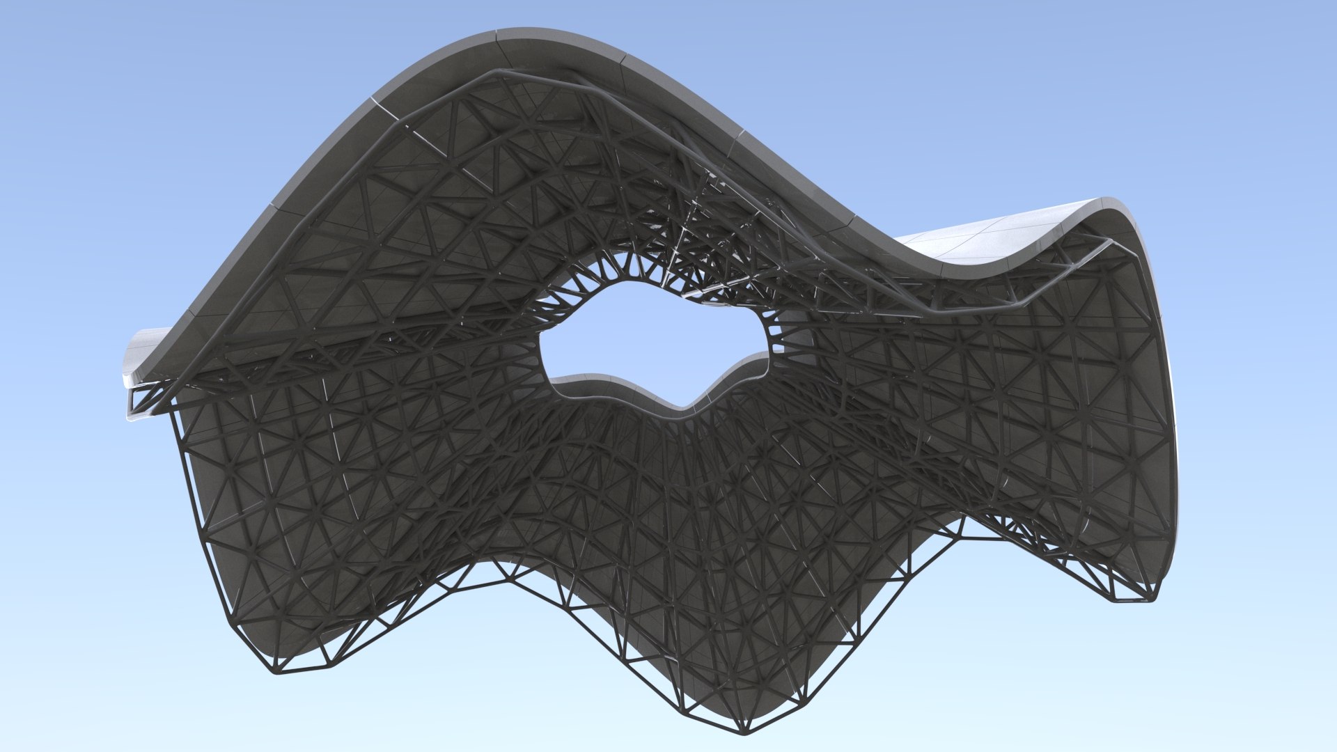 Circular Wavy Truss Pavilion 3D - TurboSquid 2172201