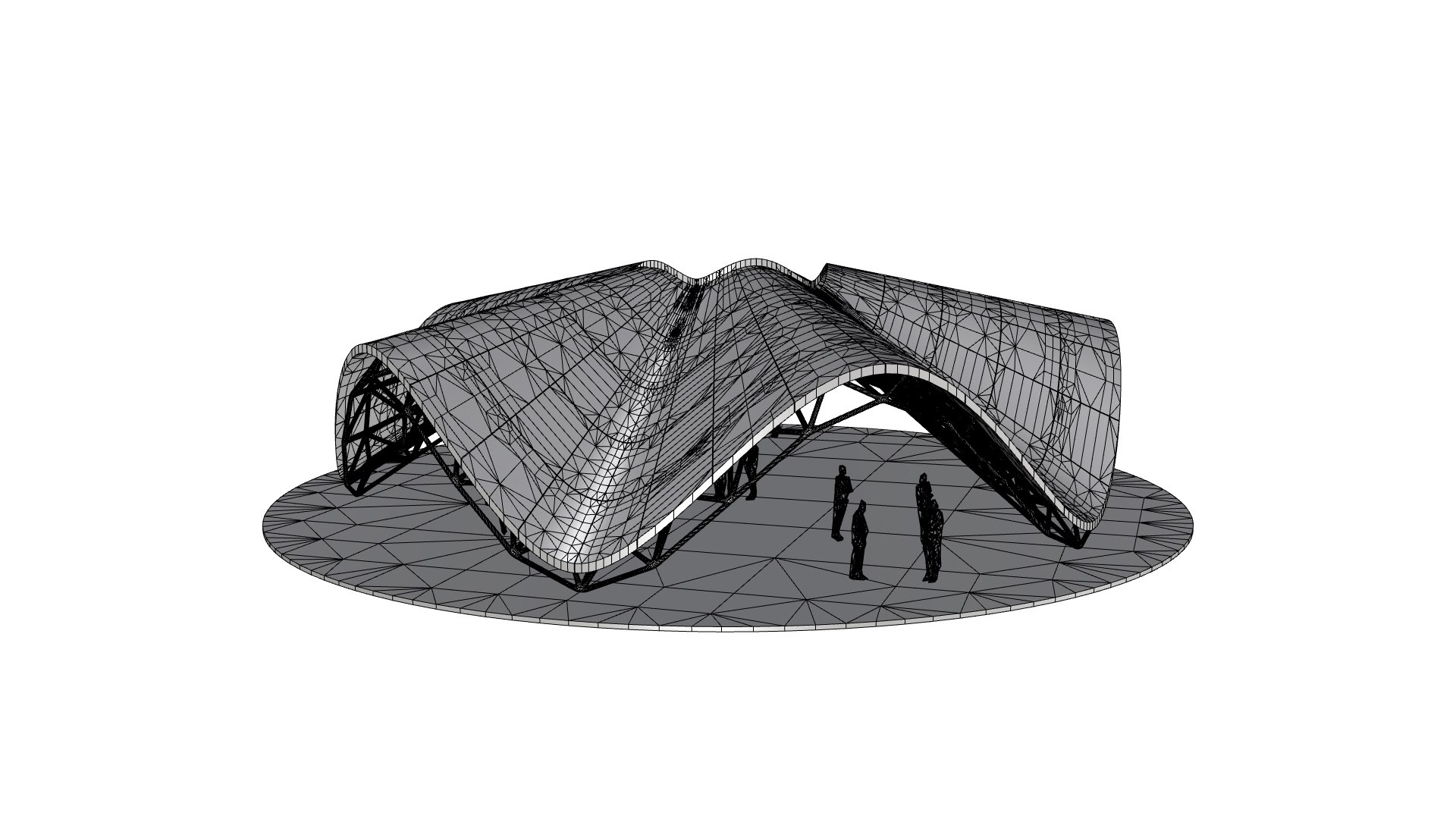 Circular Wavy Truss Pavilion 3D - TurboSquid 2172201