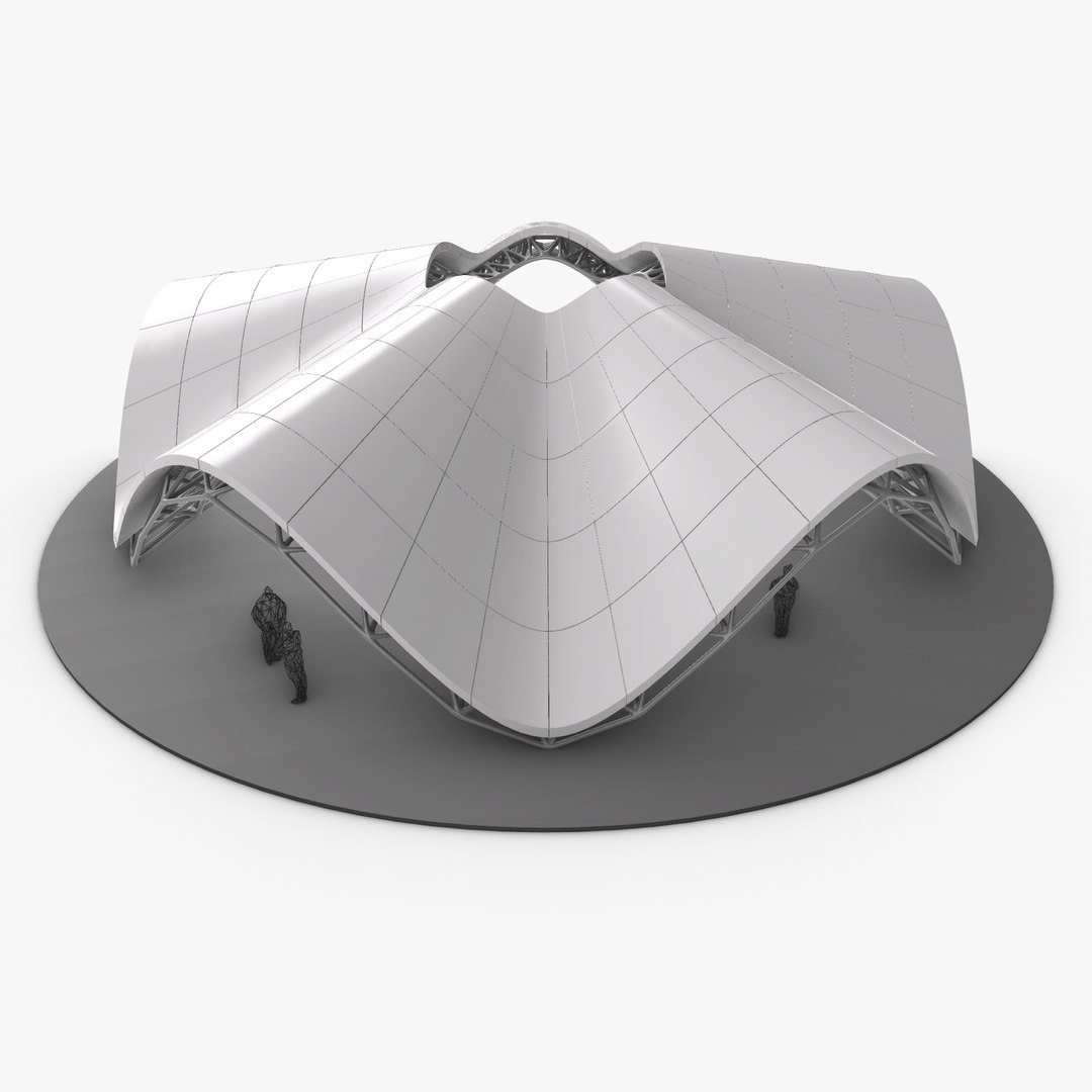 Circular Wavy Truss Pavilion 3D - TurboSquid 2172201