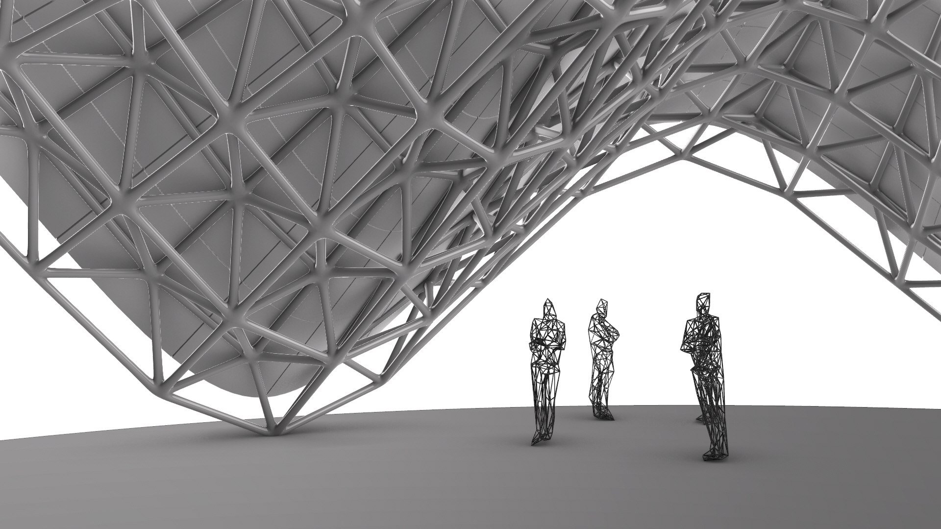 Circular Wavy Truss Pavilion 3D - TurboSquid 2172201