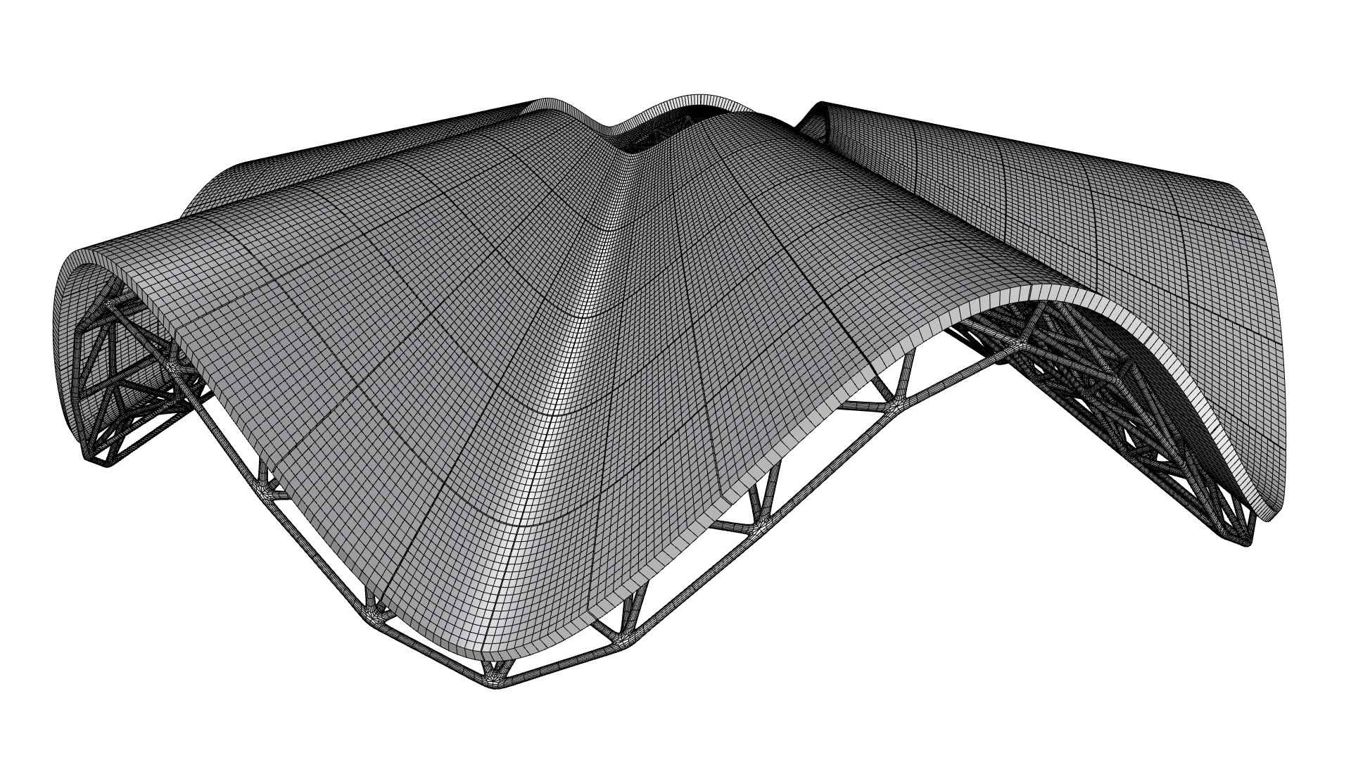 Circular Wavy Truss Pavilion 3D - TurboSquid 2172201