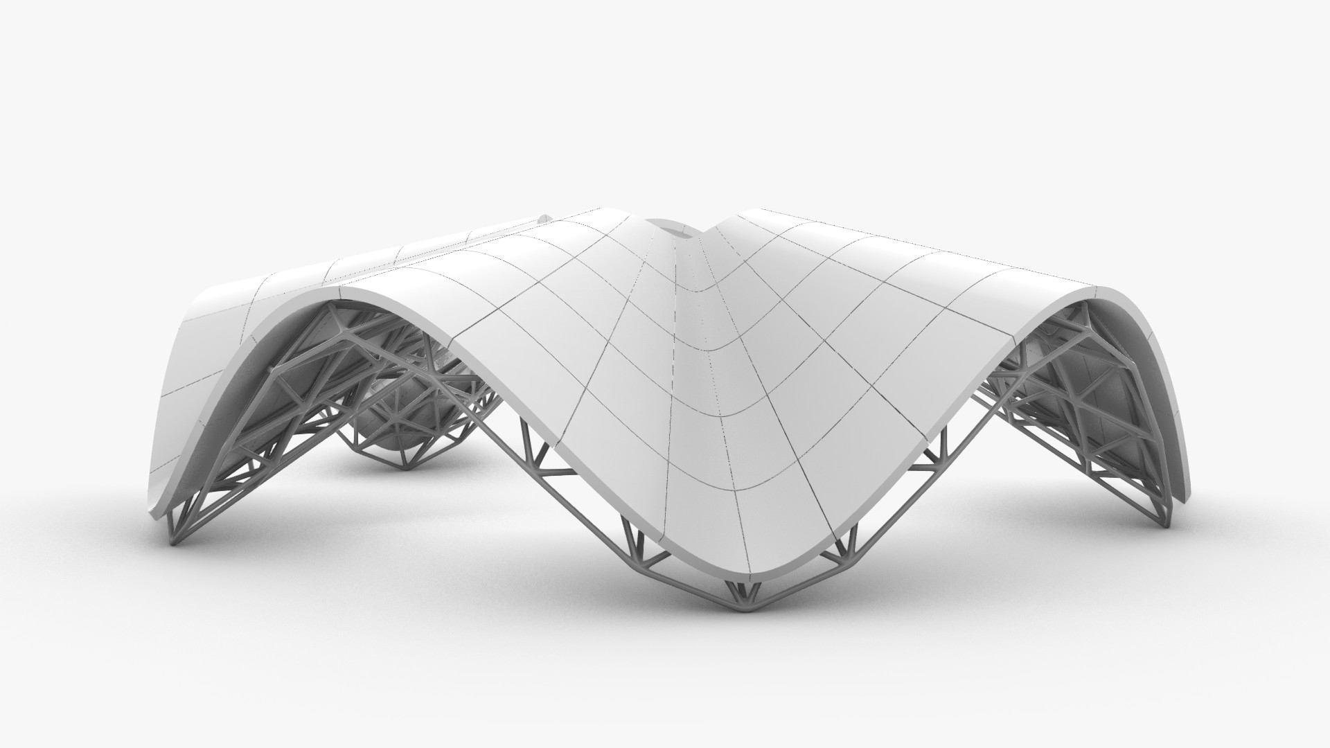 Circular Wavy Truss Pavilion 3D - TurboSquid 2172201