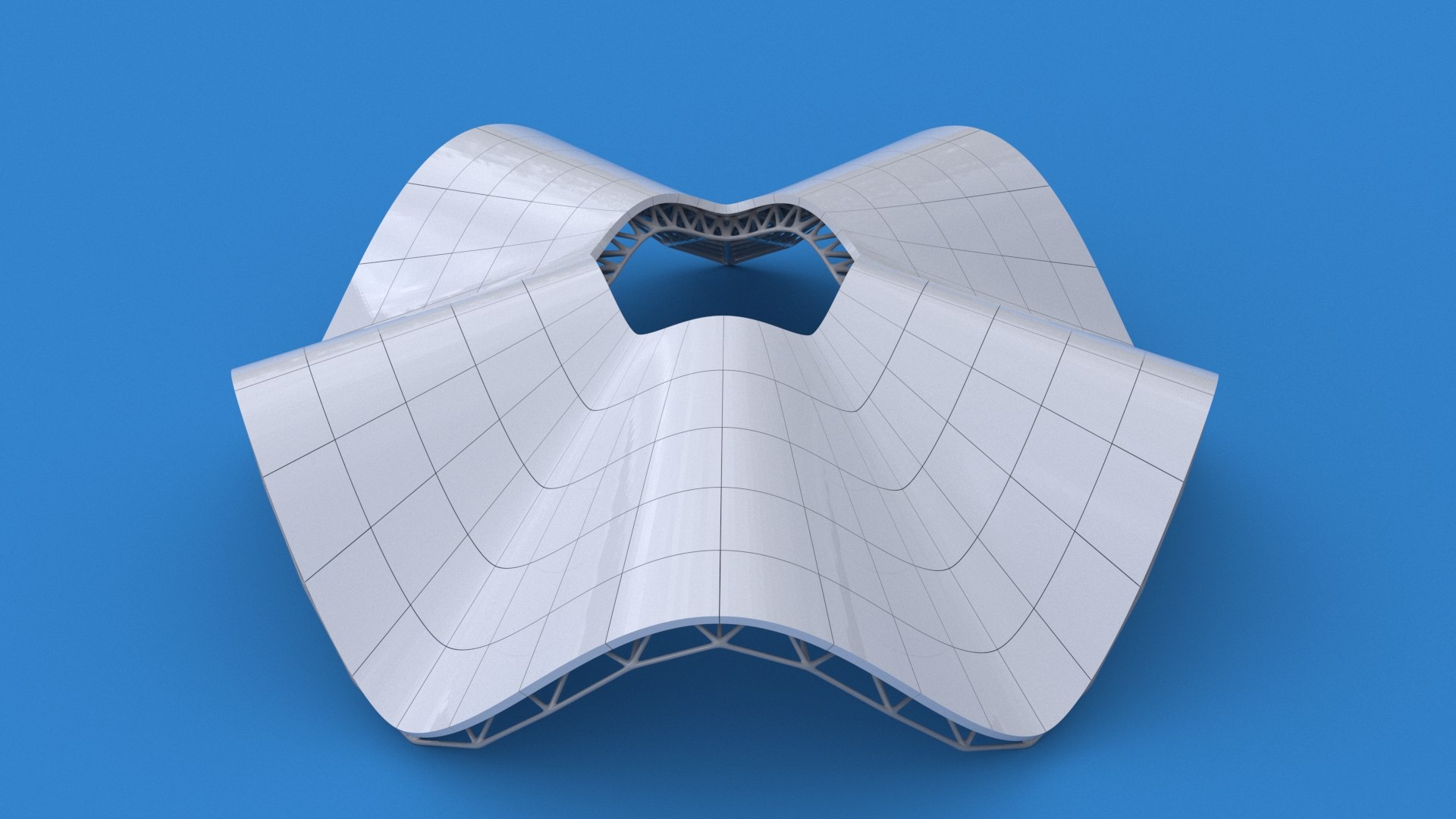 Circular Wavy Truss Pavilion 3D - TurboSquid 2172201