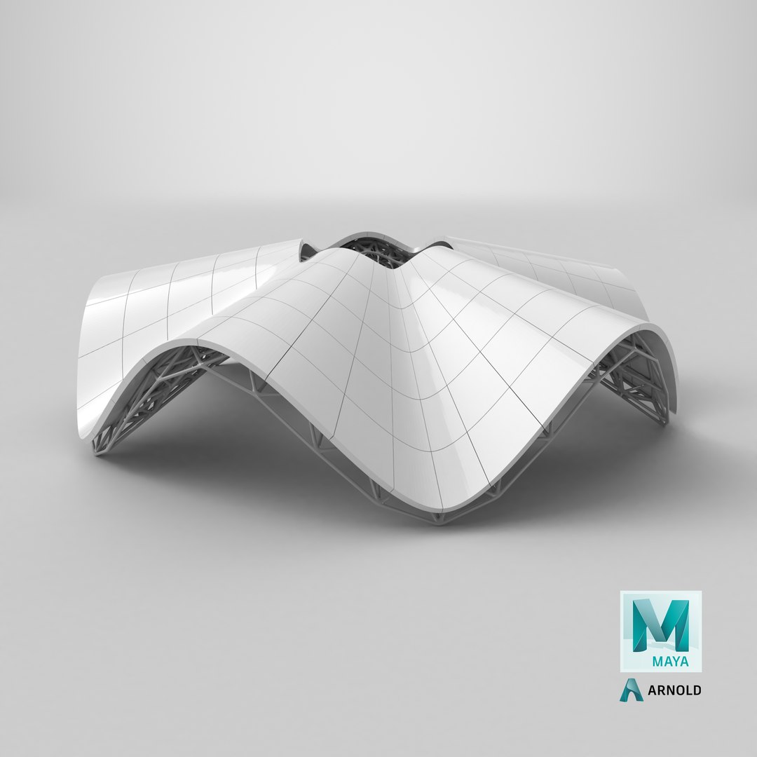 Circular Wavy Truss Pavilion 3D - TurboSquid 2172201