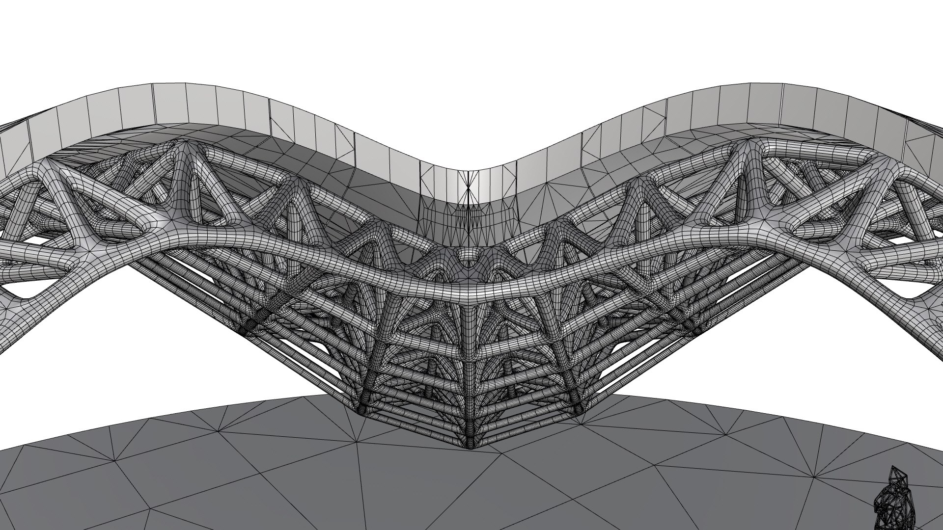 Circular Wavy Truss Pavilion 3D - TurboSquid 2172201