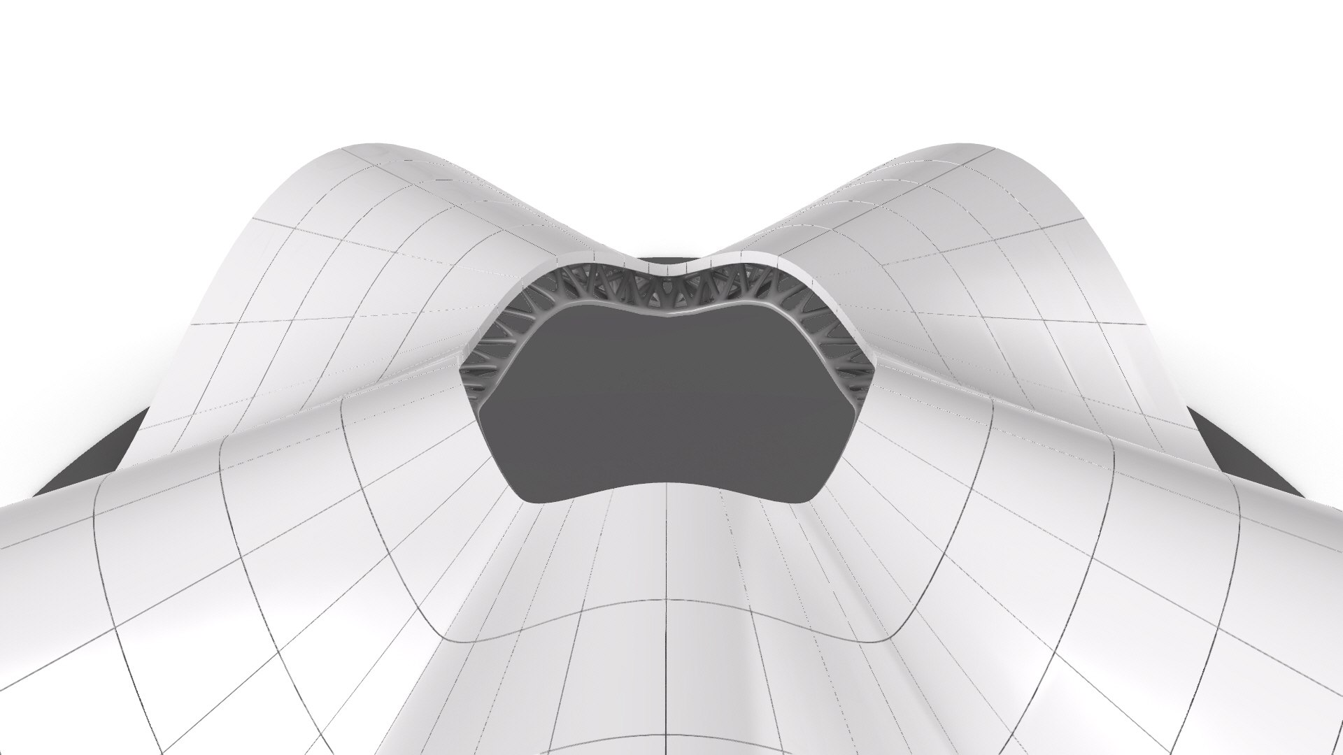 Circular Wavy Truss Pavilion 3D - TurboSquid 2172201