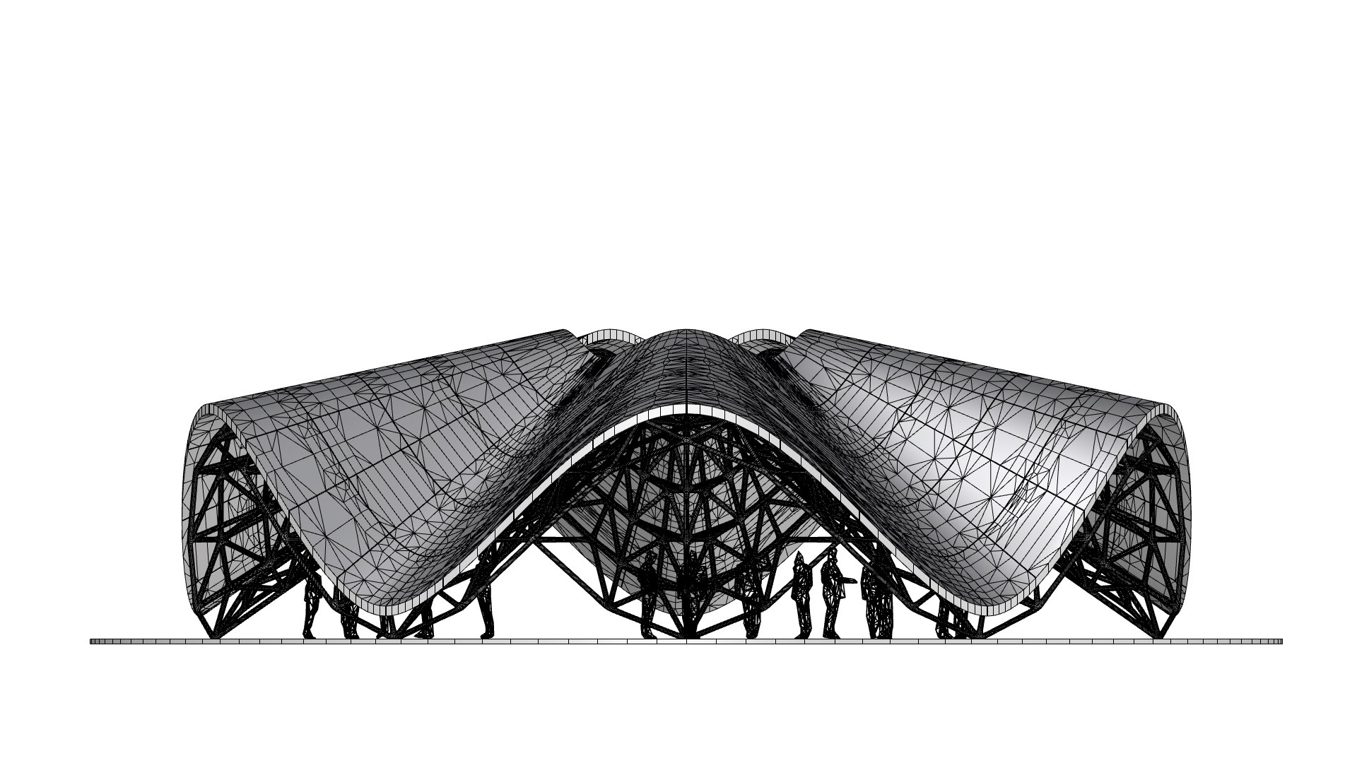 Circular Wavy Truss Pavilion 3D - TurboSquid 2172201