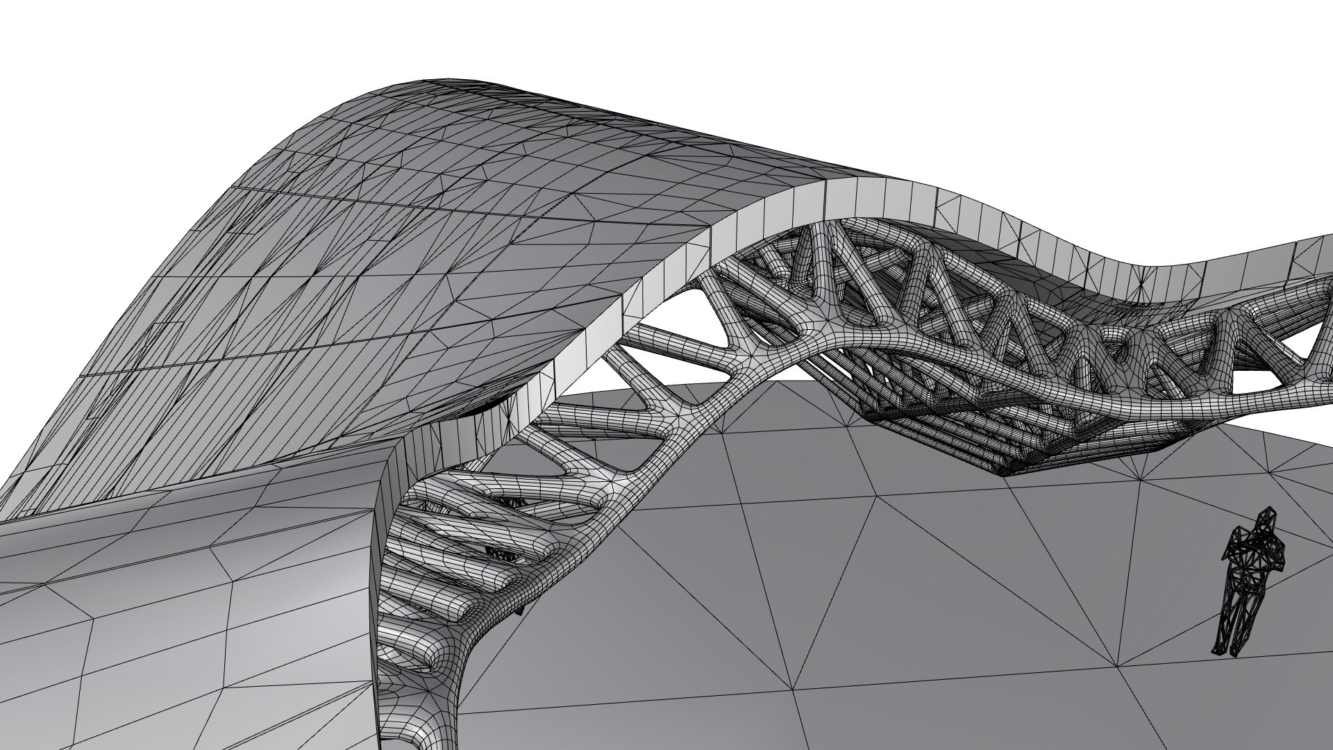 Circular Wavy Truss Pavilion 3D - TurboSquid 2172201