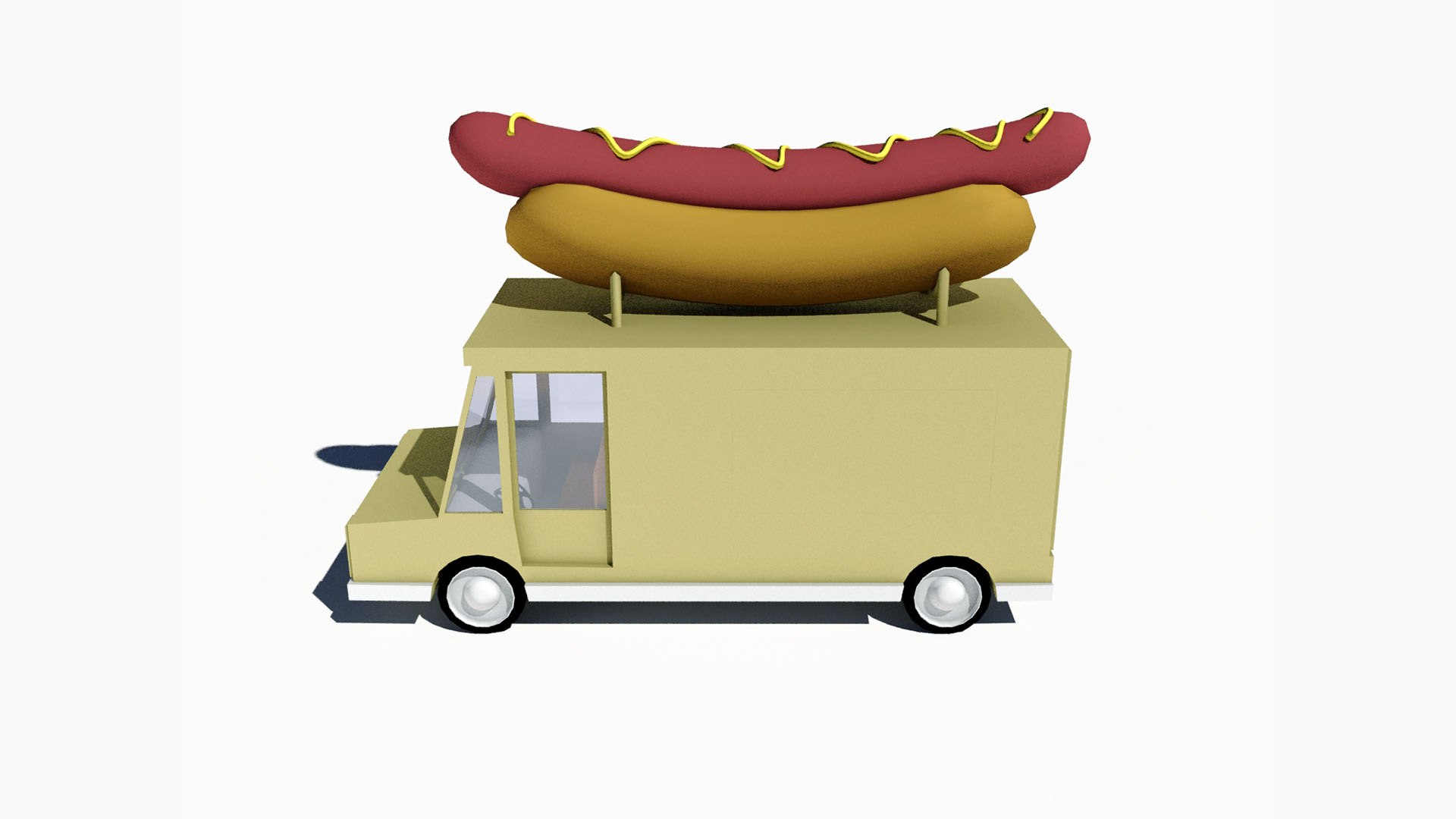 Car Hot Dog 3D Model - TurboSquid 1644880