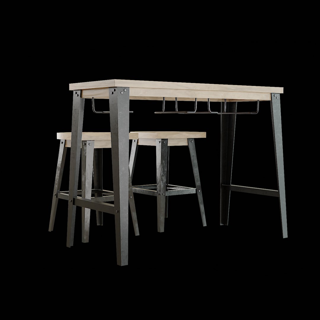 3D Table Set Model - TurboSquid 1543931