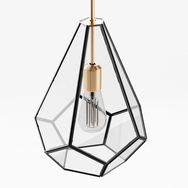 3D Gemma Glass Pane Pyramid Pendant Light - TurboSquid 1721991