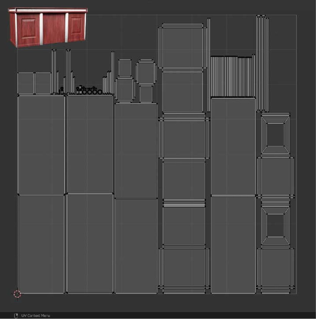 3D Model Writing Desk - TurboSquid 2054262