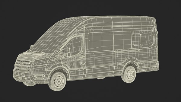 modelo 3d Ford Transit Cargo Blue 2020 Interior simple - TurboSquid 1851775