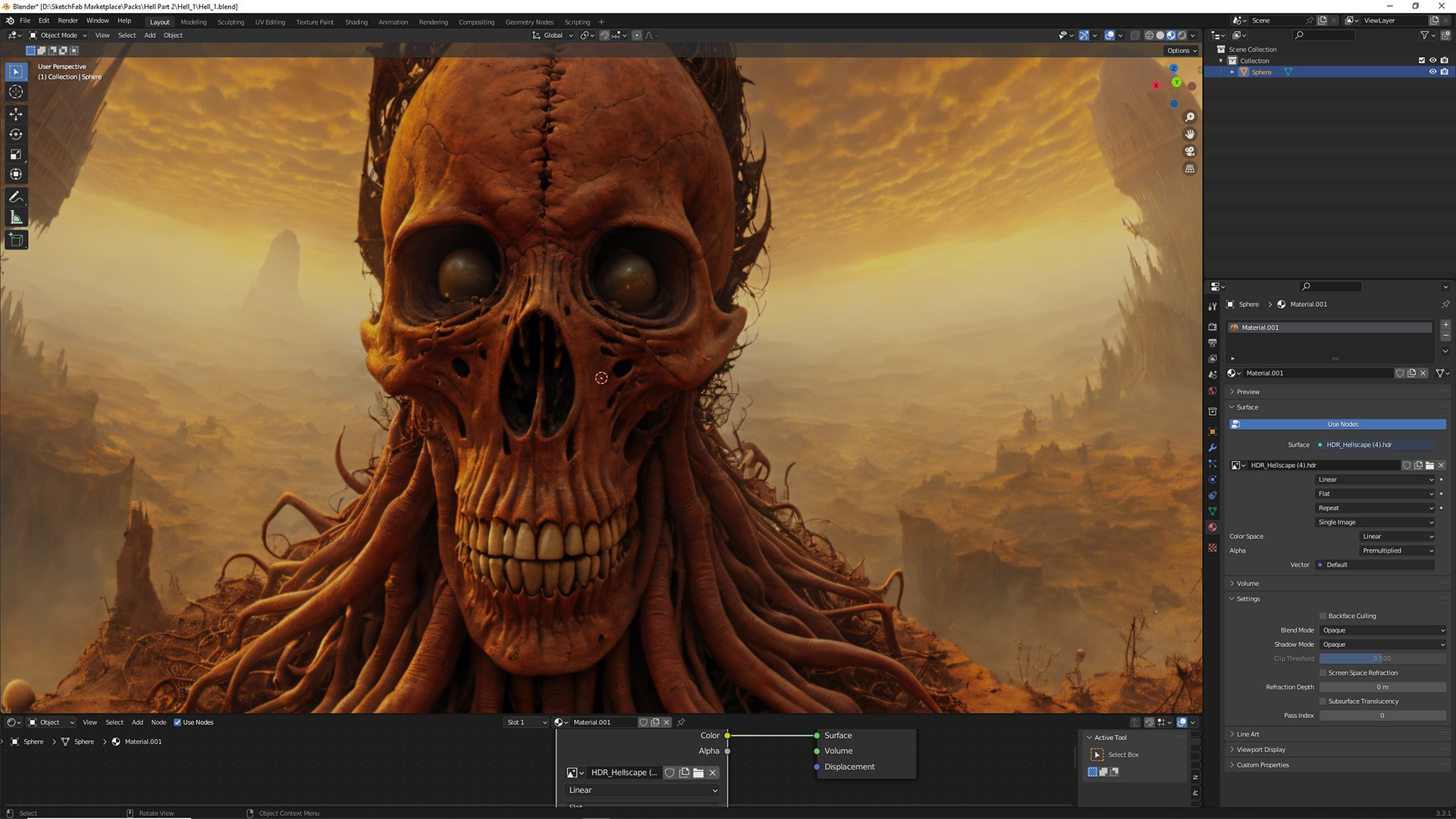 3D Model HDRI Hell Panorama Landscape - TurboSquid 2158344