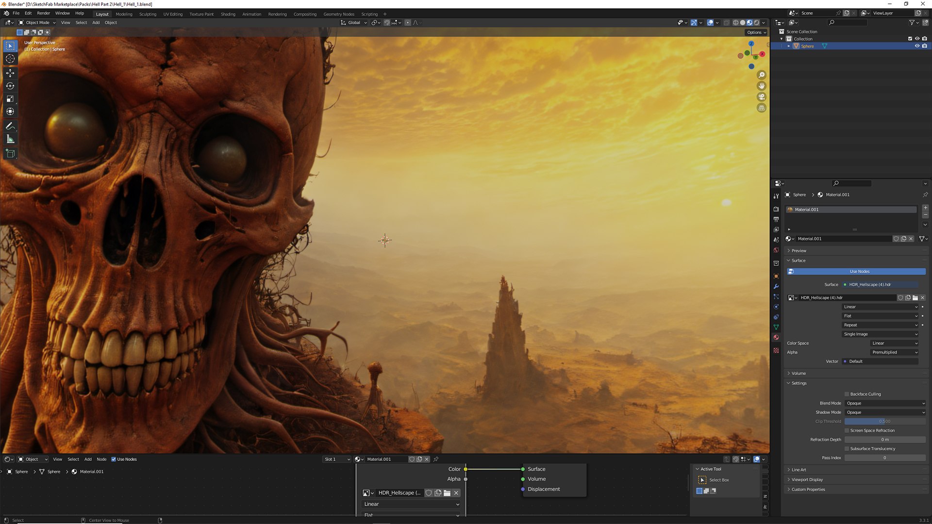 3D Model HDRI Hell Panorama Landscape - TurboSquid 2158344