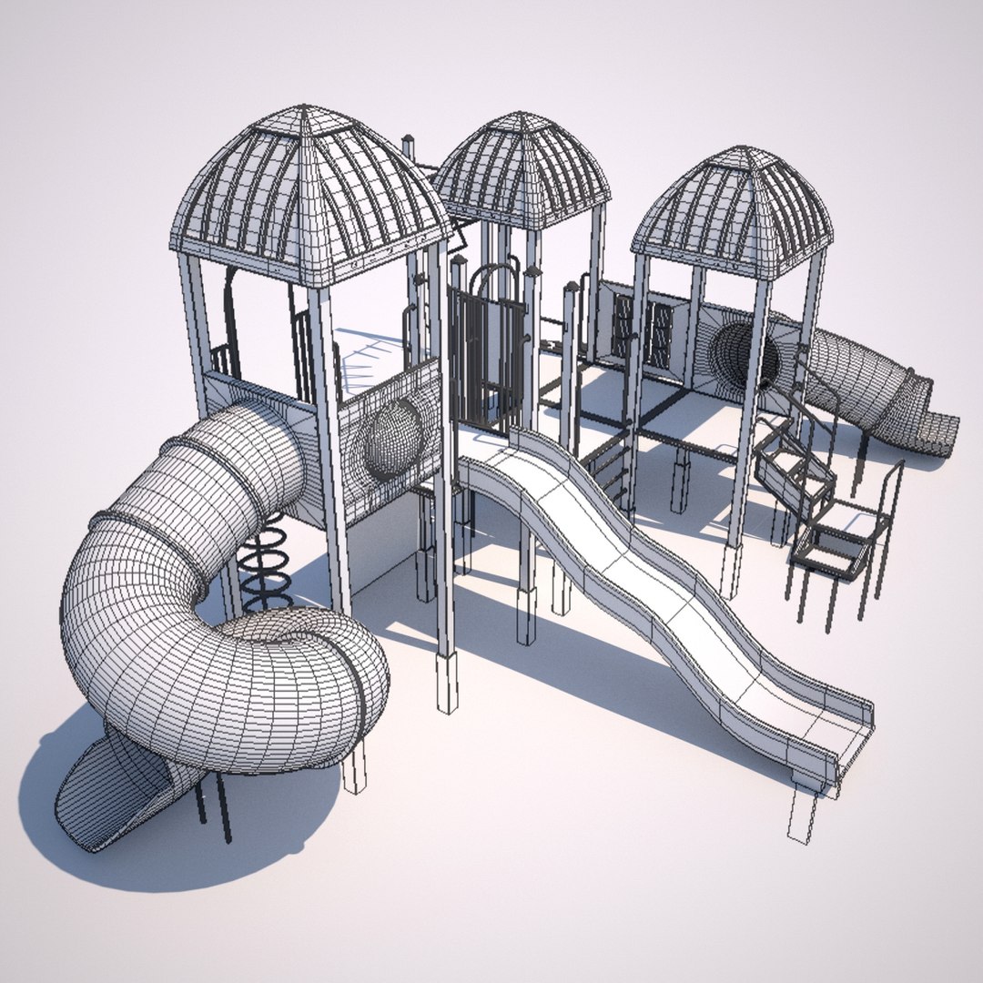 3d Model Outdoor Playground Equipment Ground