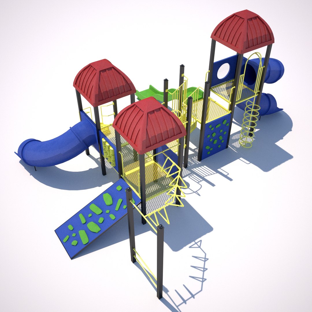 3d Model Outdoor Playground Equipment Ground