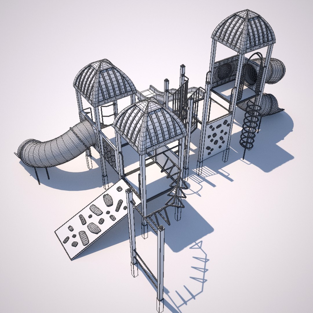 3d Model Outdoor Playground Equipment Ground