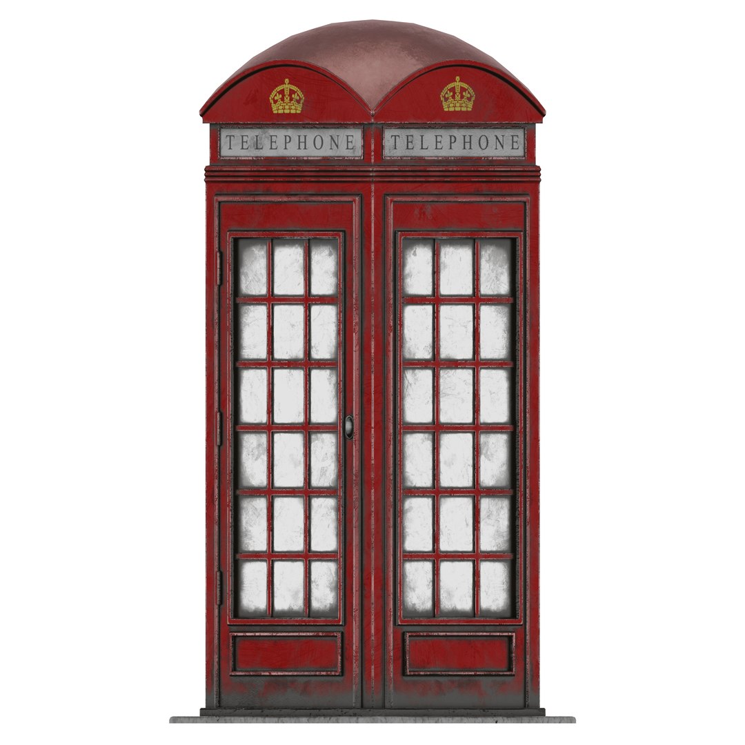 3D Red Telephone Box Model - TurboSquid 2144594