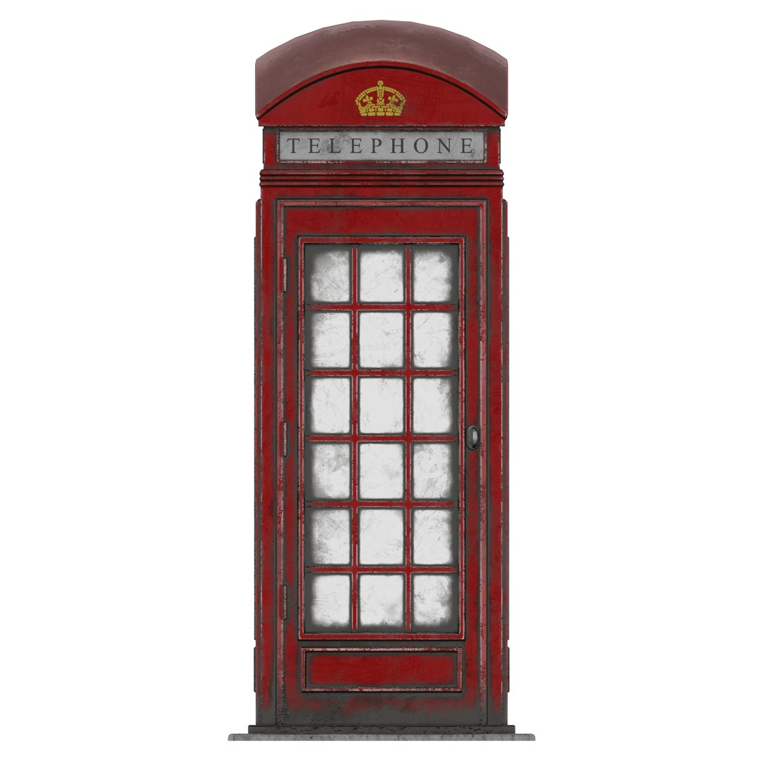 3D Red Telephone Box Model - TurboSquid 2144594