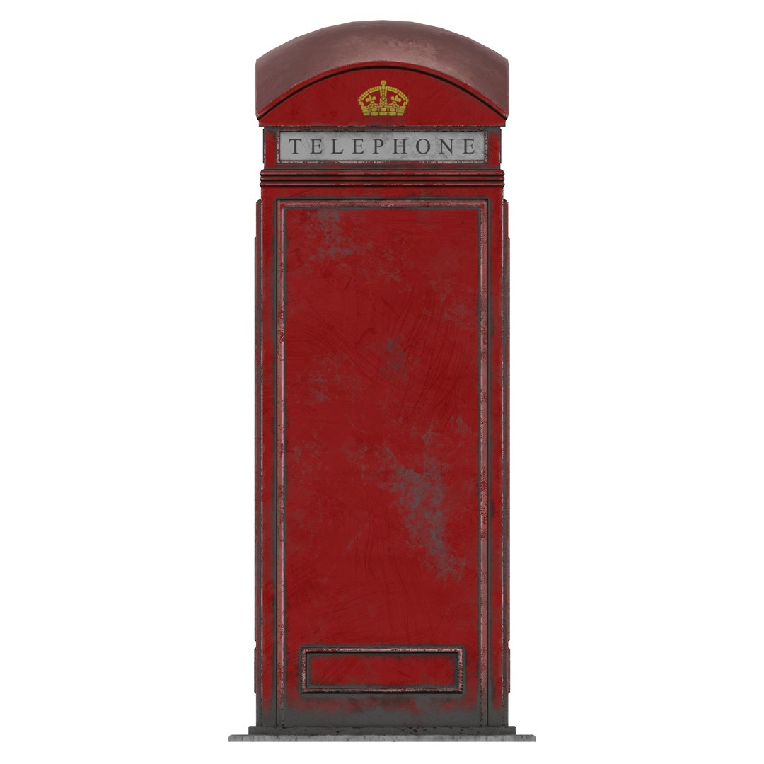 3D Red Telephone Box Model - TurboSquid 2144594