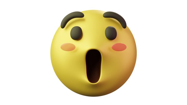 modelo 3d Cara de asombro Emoji 3D - TurboSquid 2140450