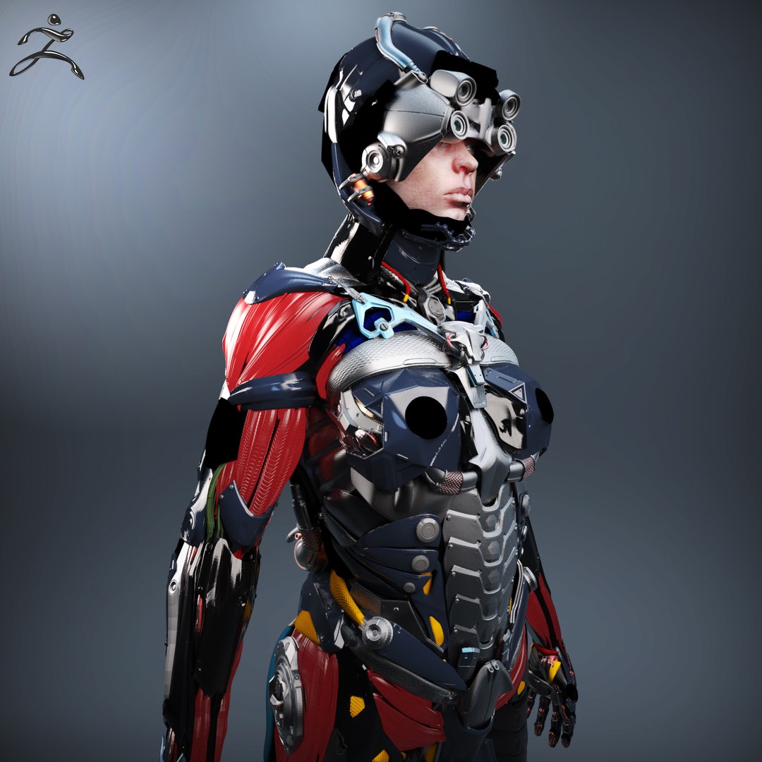 Female Character Sci-fi Obj