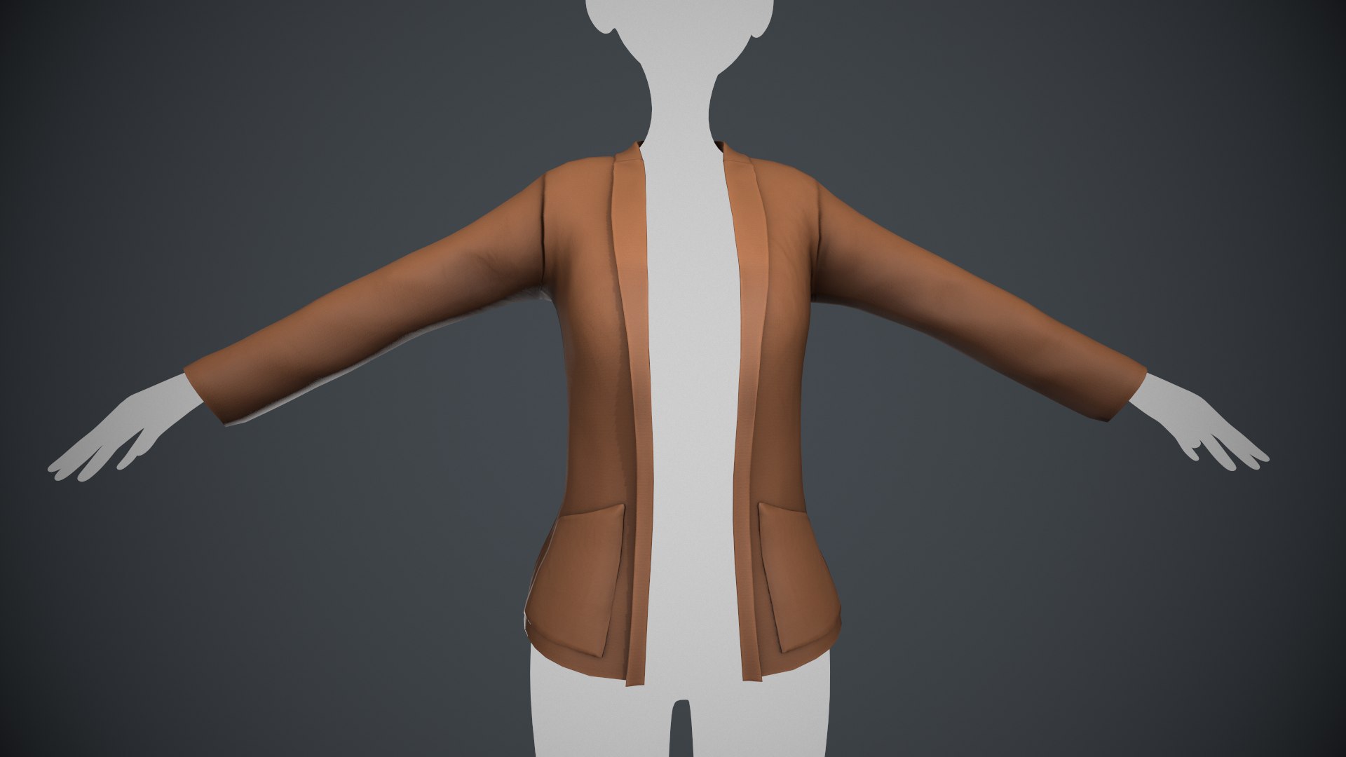 Female Brown Jacket Style 2 3D Model - TurboSquid 1927218