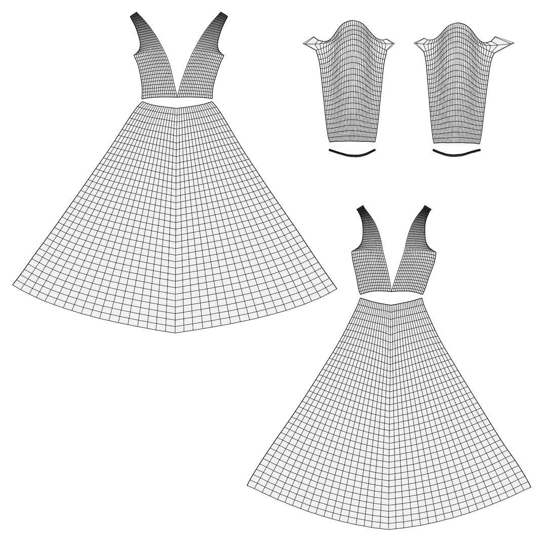 3D Dress 35 Charleston Green - TurboSquid 2519183
