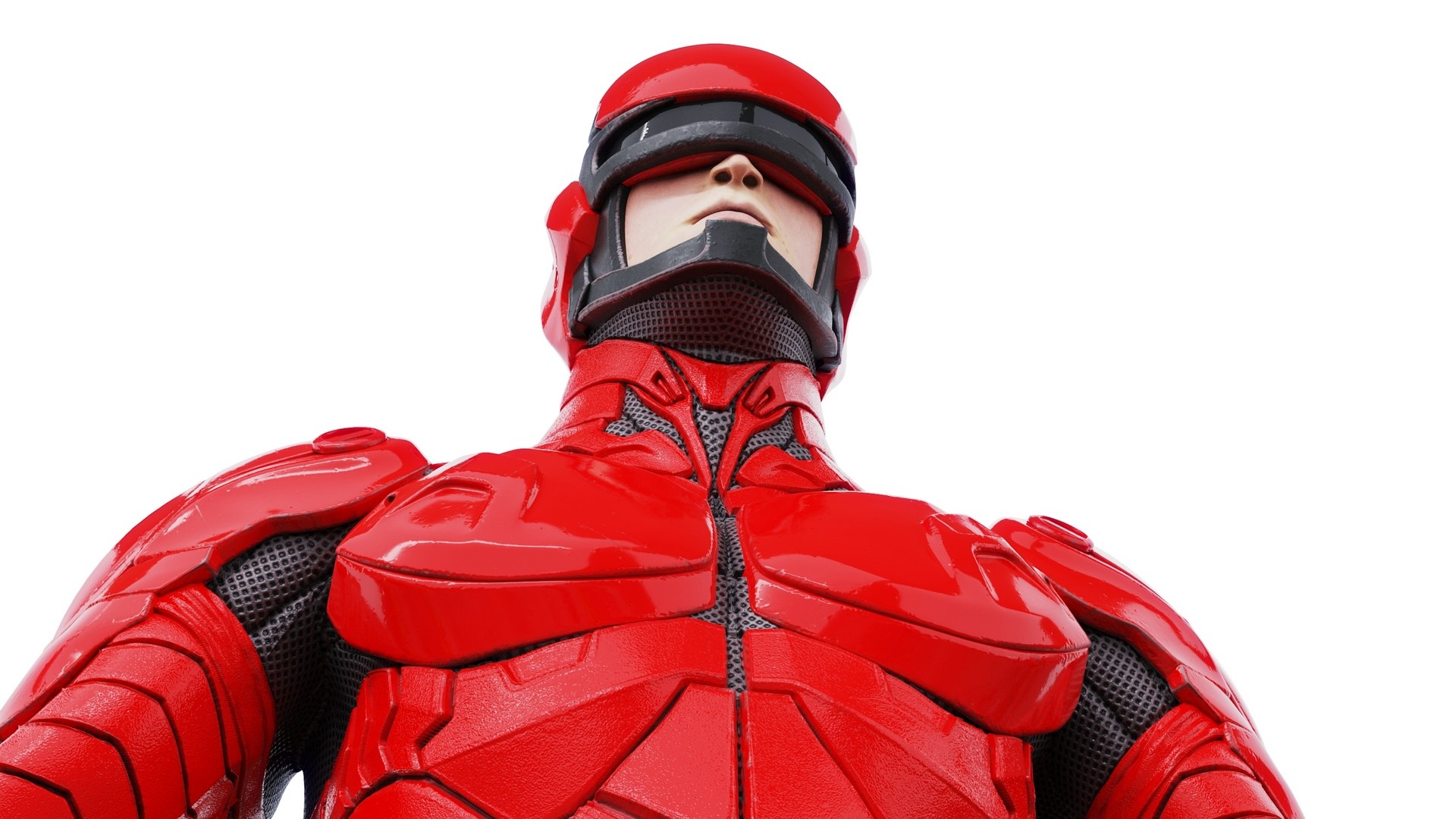 3D Futuristic Segmented Armor Soldier Red Model - TurboSquid 2255014