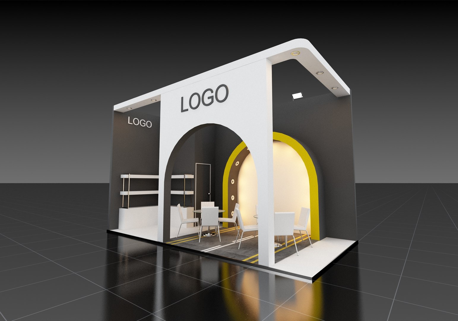 3D Exhibition Stand Model - TurboSquid 2055433