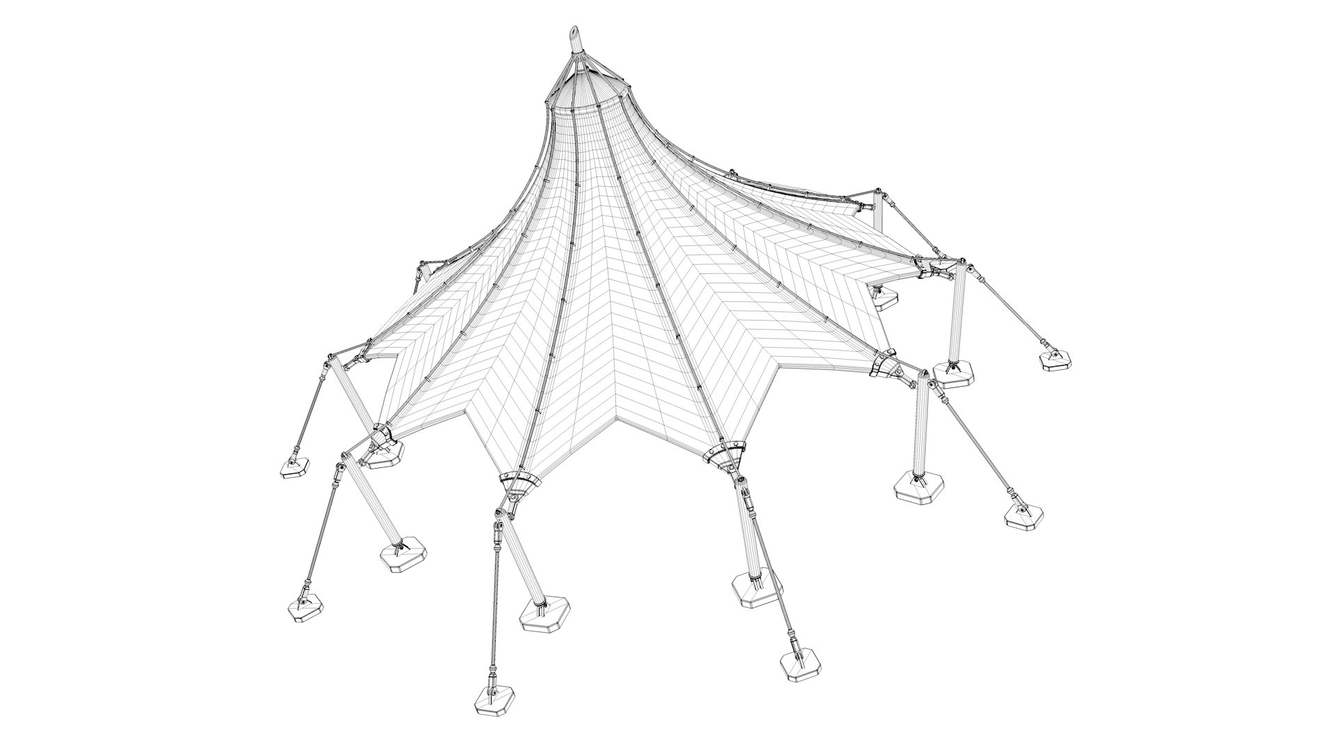 Tensile Structures Collection 3D Model - TurboSquid 2068122