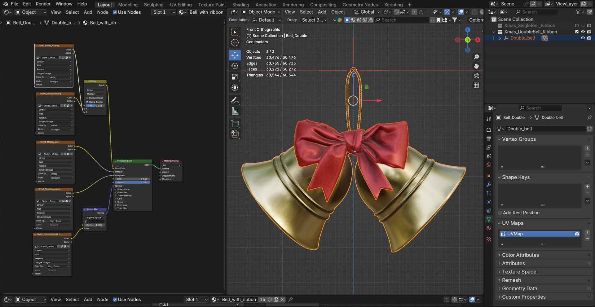 3D Christmas Bell - TurboSquid 2314719