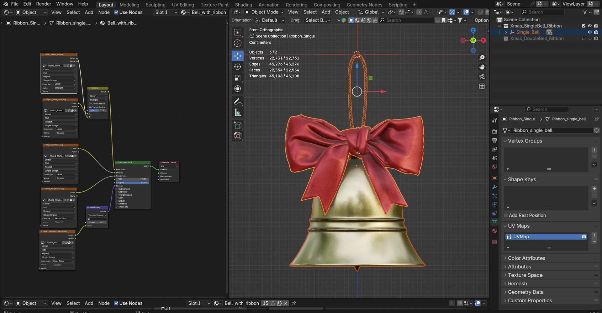 3D Christmas Bell - TurboSquid 2314719