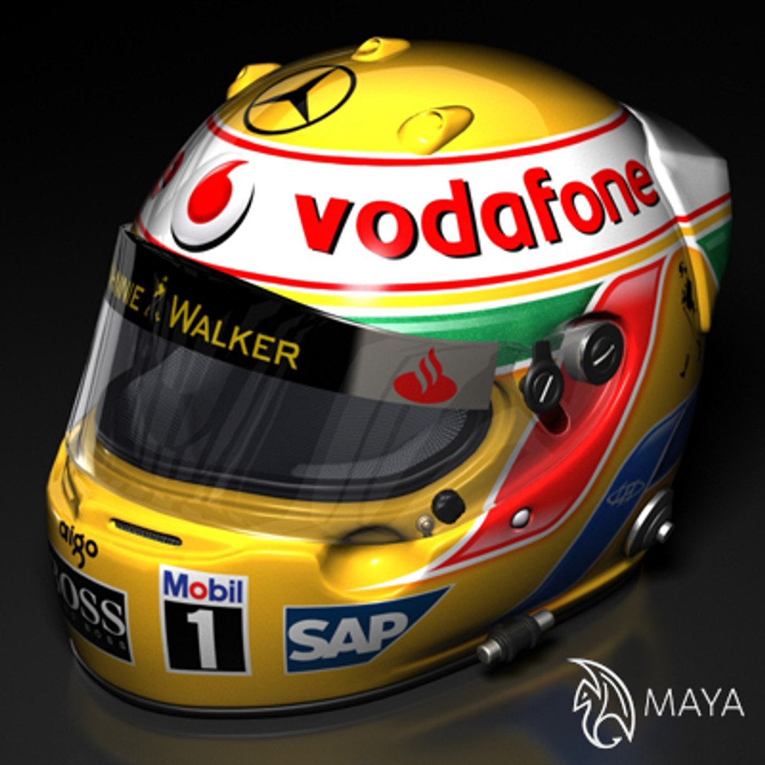 3d Lewis Hamilton Helmet 2008
