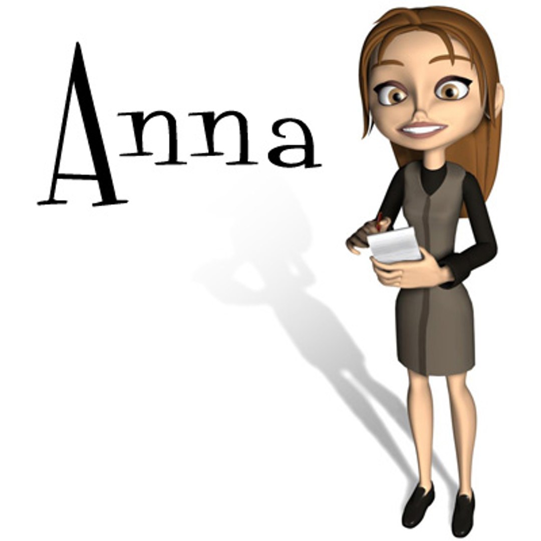 3d Anna Rigged Model