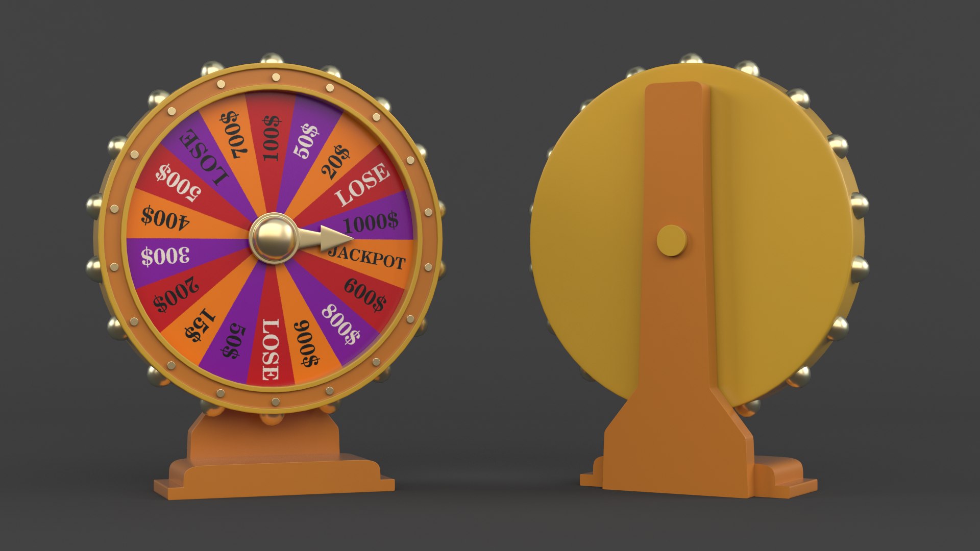 3D Wheel Of Fortune Model - TurboSquid 2260069