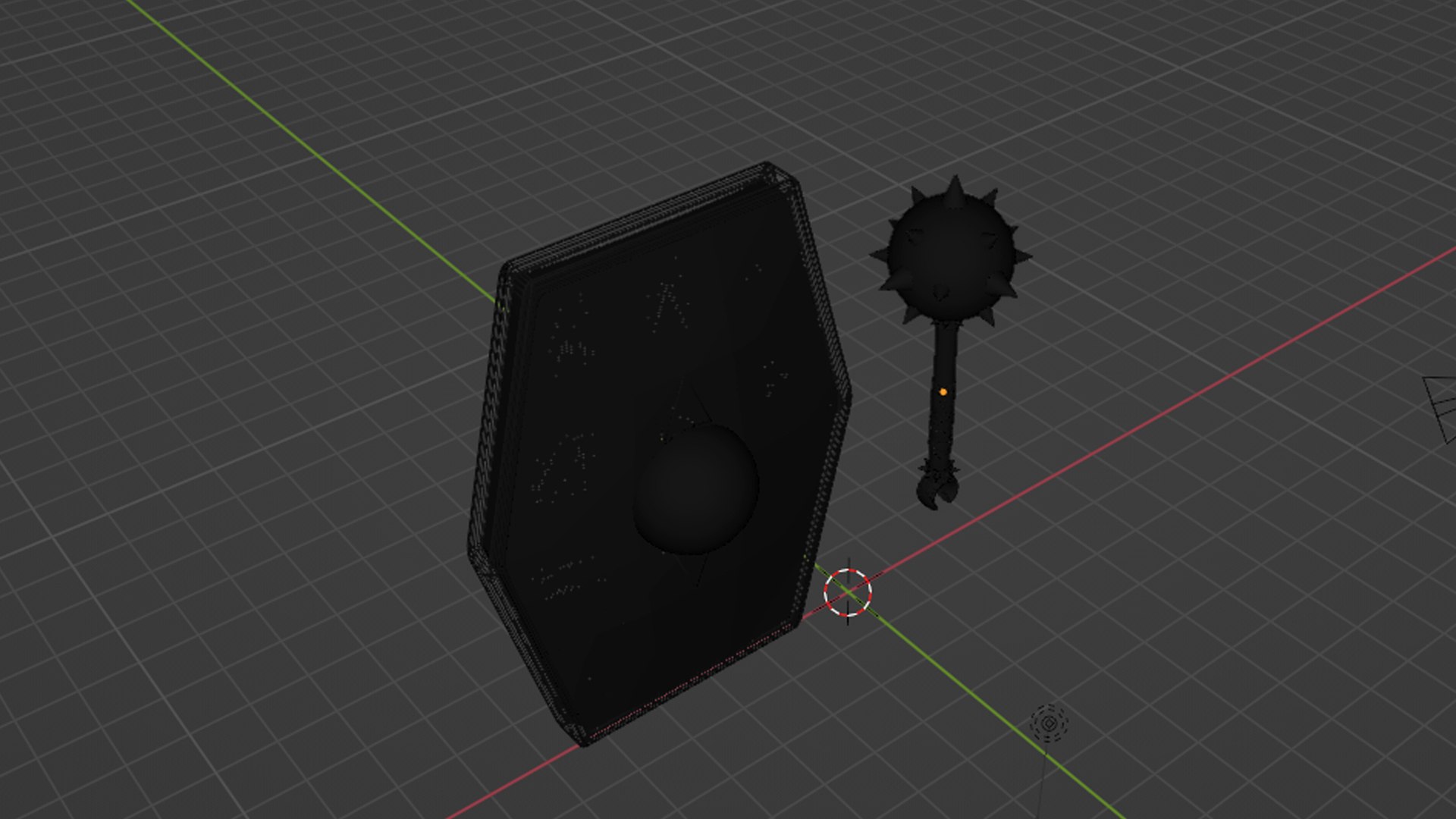 3D Hammer And Shields Rusty Model - TurboSquid 1982765