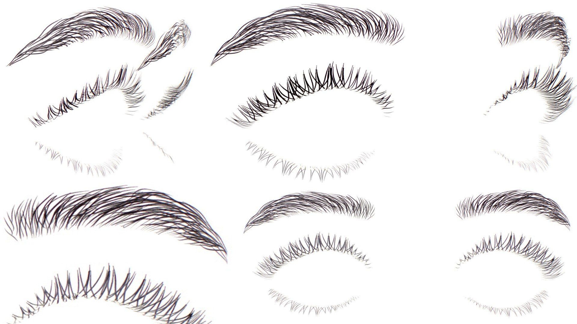 Girl Eyebrows Eyelashes 3D Model - TurboSquid 1912805