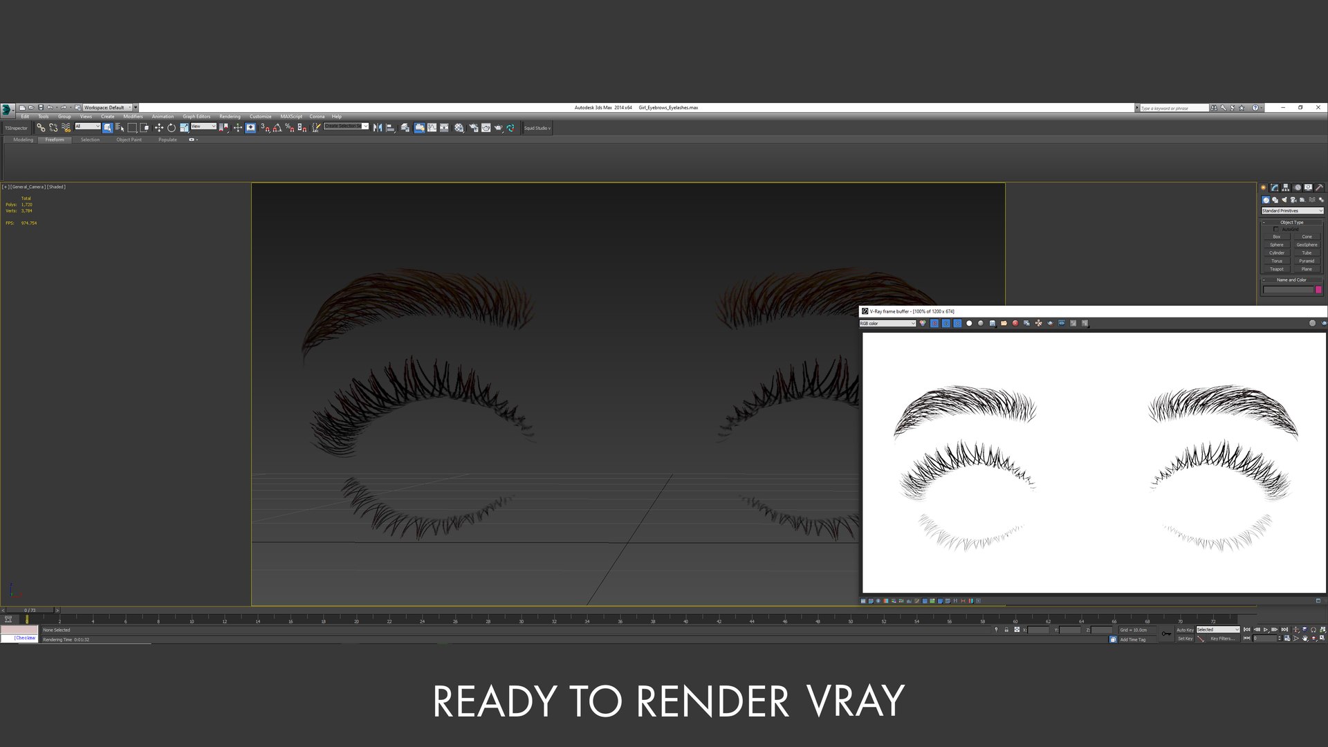 Girl Eyebrows Eyelashes 3D Model - TurboSquid 1912805