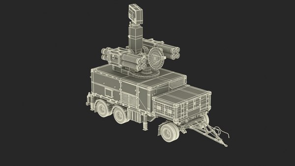 3D модель Система запуска ракет Crotale NG Rigged - TurboSquid 2206799