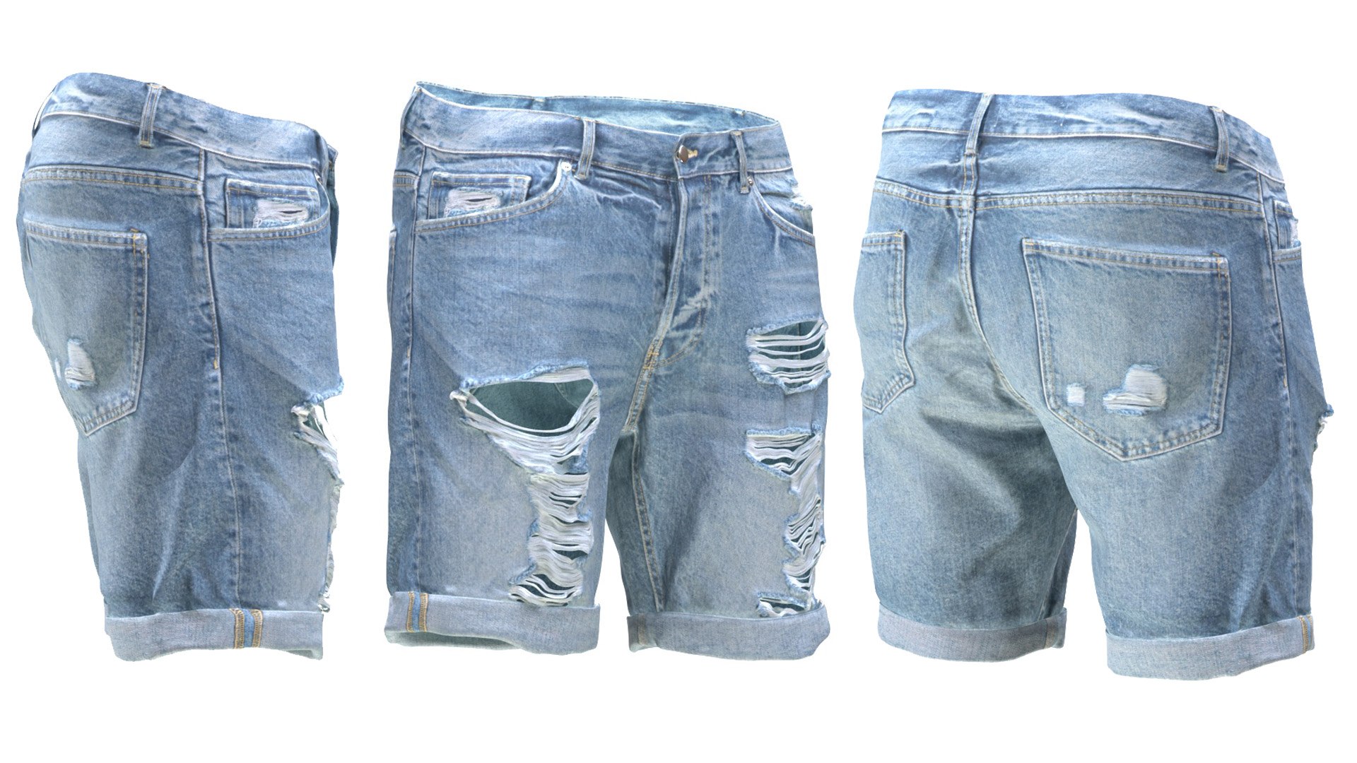 Ripped Shorts 178 - All MH Bodies UE5 Skeletons - Rigged 3D ...