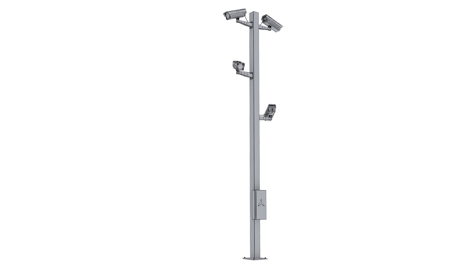 3D Security Cameras Pole - TurboSquid 2260649