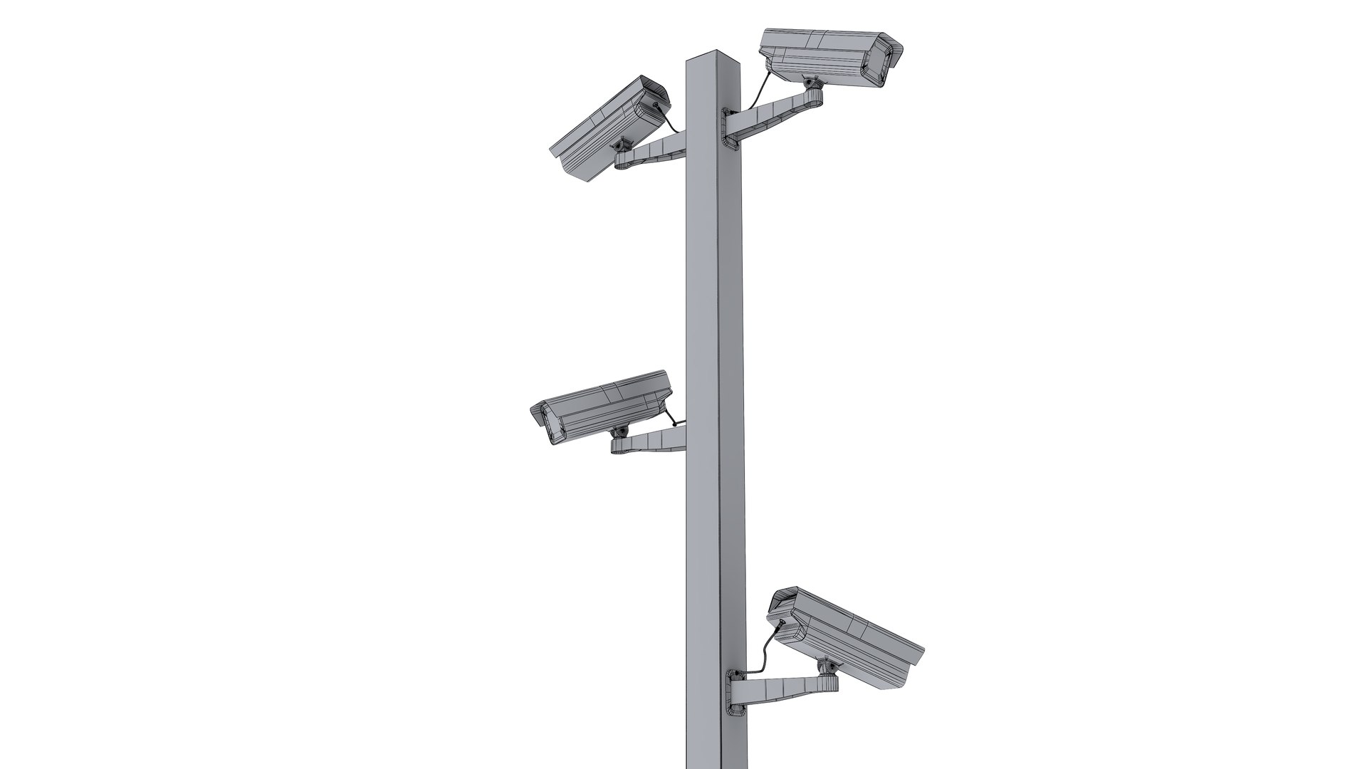 3D Security Cameras Pole - TurboSquid 2260649