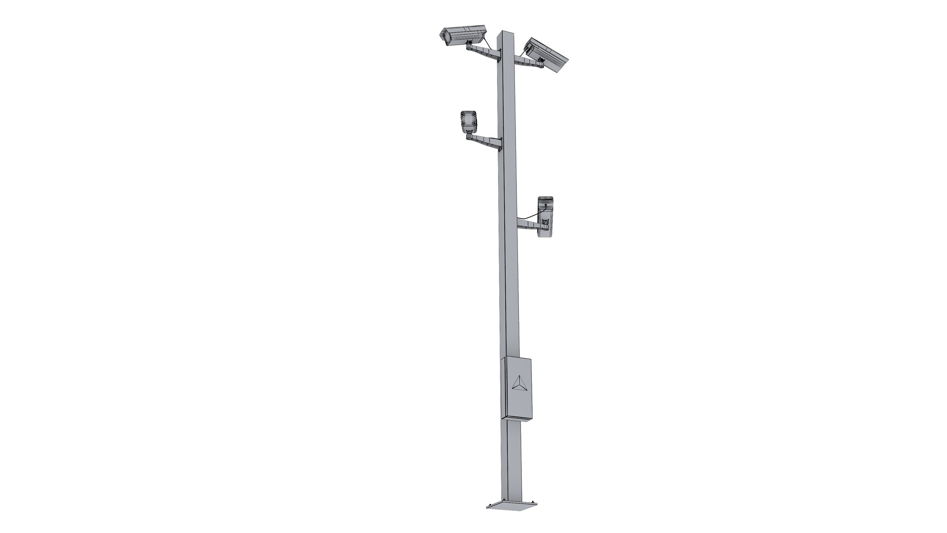 3D Security Cameras Pole - TurboSquid 2260649
